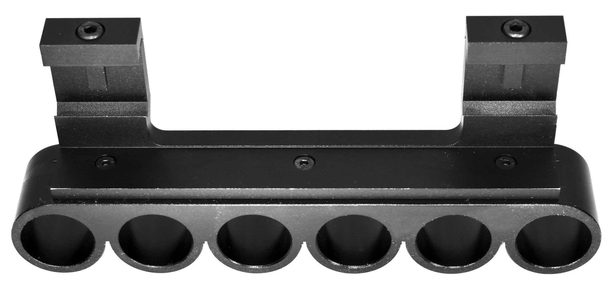 Aluminum 12-Gauge Shell Carrier compatible with picatinny rails.