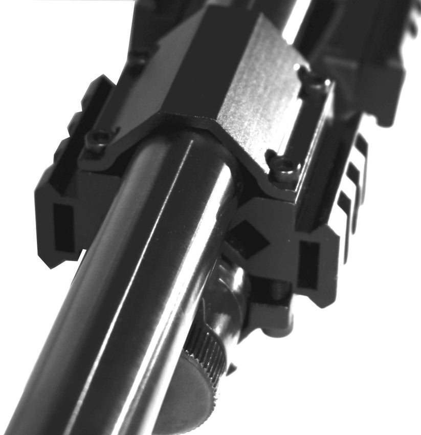 Maverick 88 12 gauge pump magazine tube mount picatinny rail.