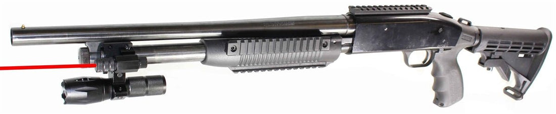 Remington 870 12gauge 1000 lumen flashlight and red dot laser sight co