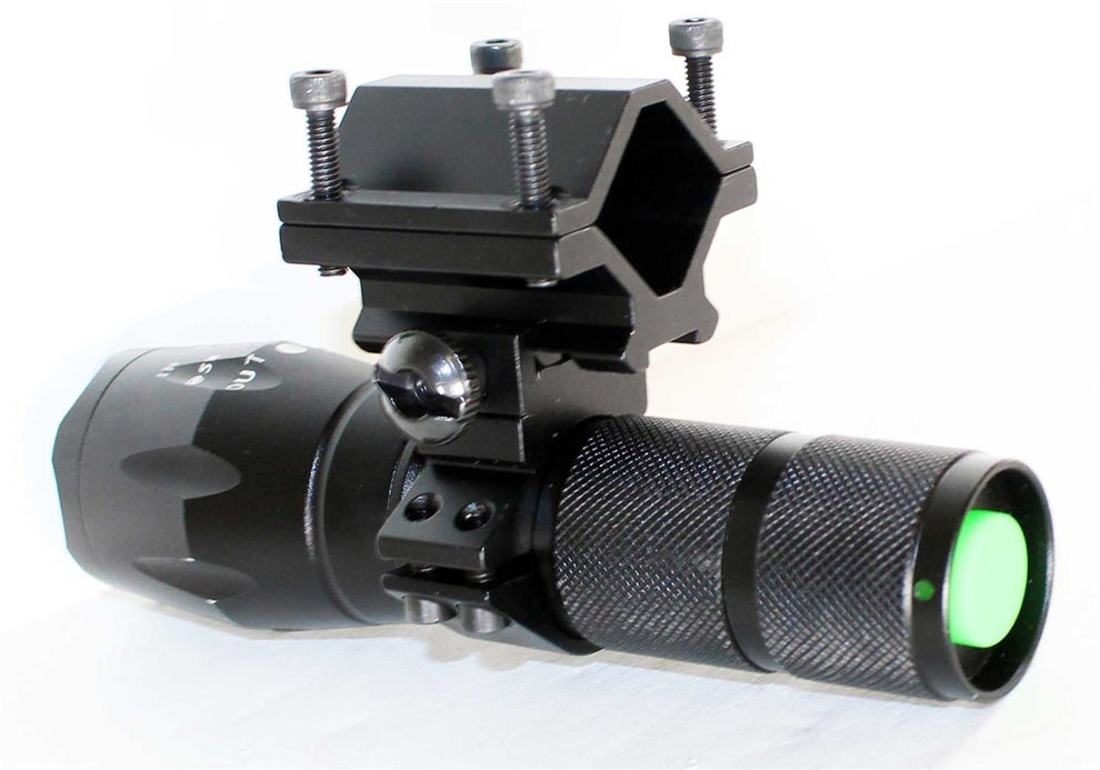 Tactical 1000 Lumen Flashlight With Mount Compatible With 12 Gauge Sho
