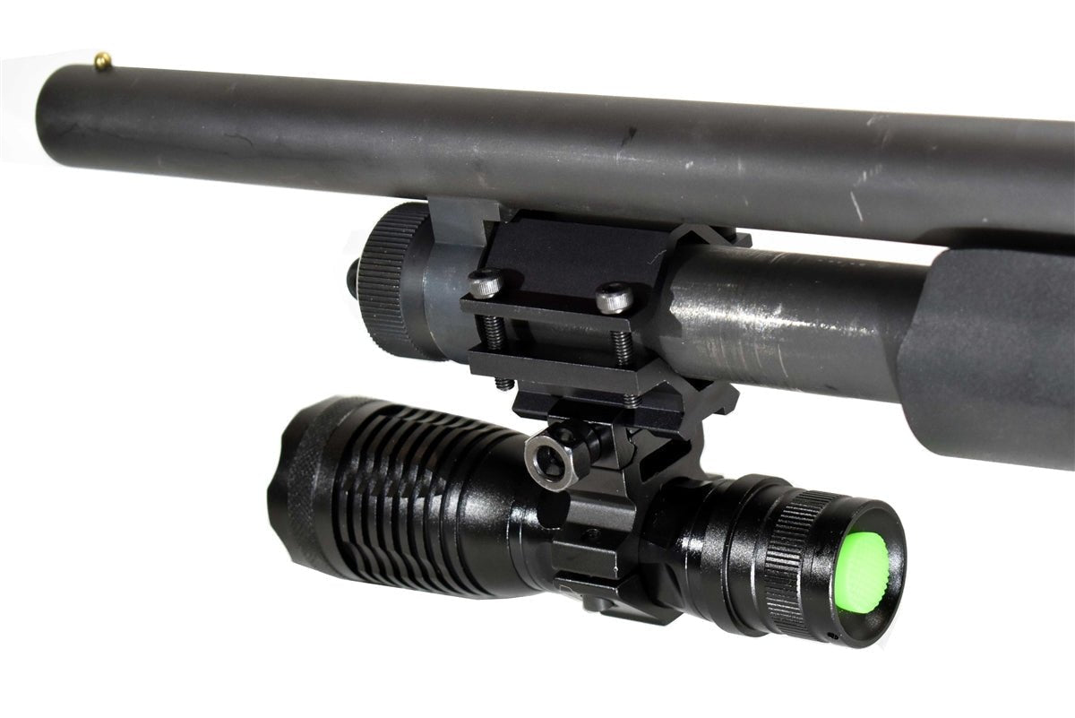 Tactical 1500 Lumen Flashlight With Mount Compatible With Remington 87
