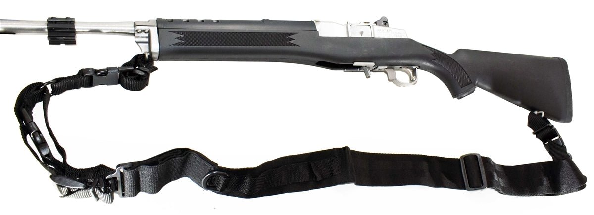 Tactical 2 Point Sling Black Compatible With Ruger Mini 14.