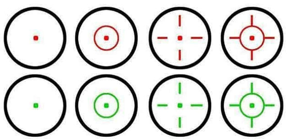 Reflex Sight Aluminum Black Red Green Reticle Picatinny Style Compatib